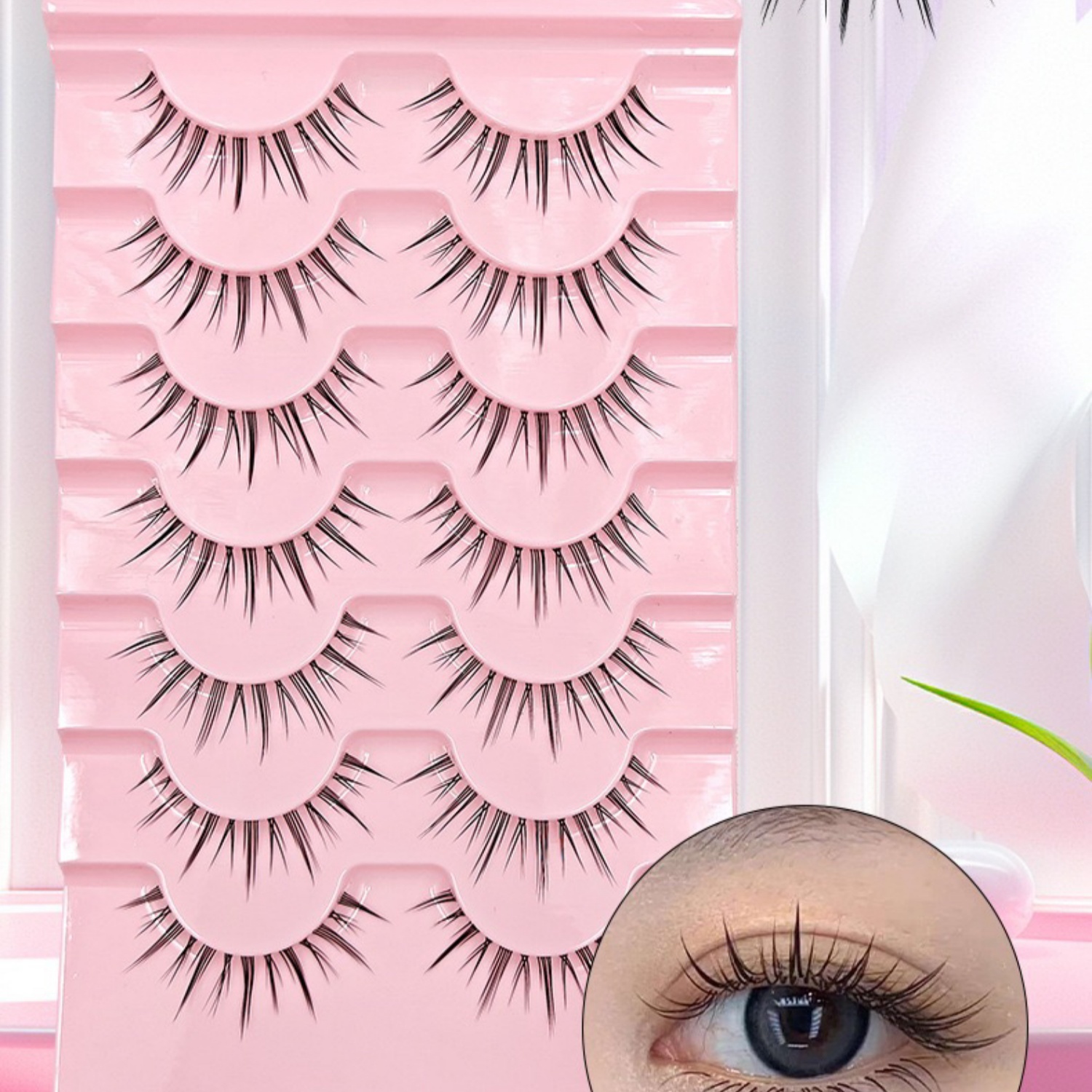 Cílios Postiços Manga Air De 7 Pares , De Alongamento De Tira Completa ...
