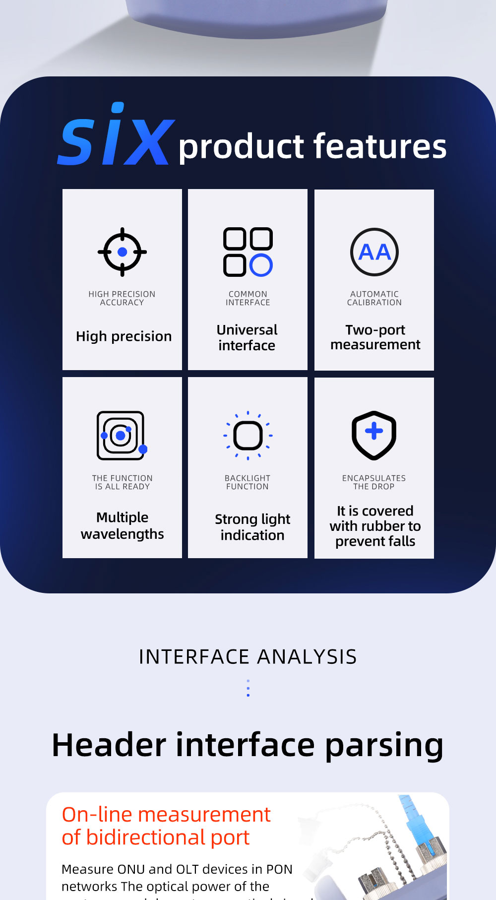 SAIXIAN Coletor De Luz De Alta Precisão Porta APC/UPC (Opcional ...