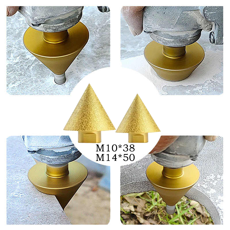 Broca De Chanfro Biselada Diamantada De 38-50mm-Rosca M14 Brasada Para ...