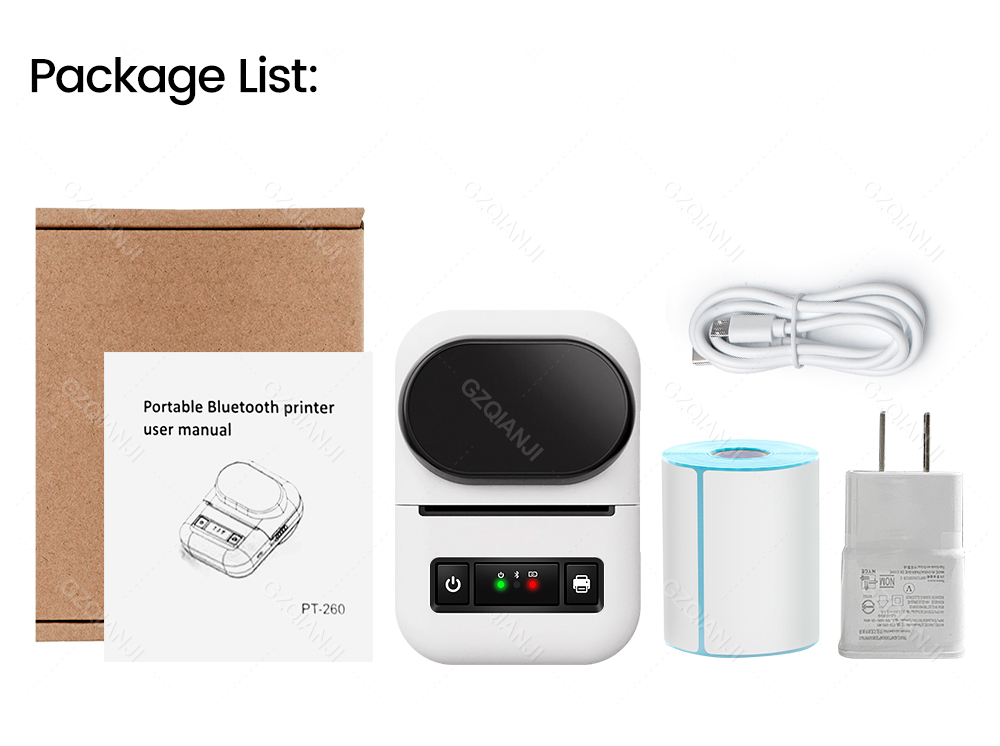 Mini Impressora De Etiquetas De Bolso USB Portátil Código De Barras ...