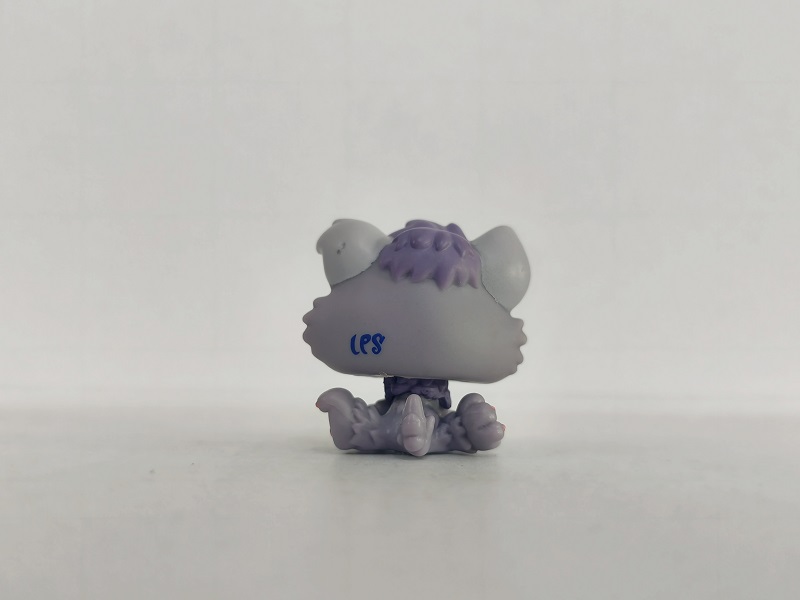 LPS Figura Roxo Azul Husky Lobo Cão Olhos Verdes # 1810 Brinquedo Do ...