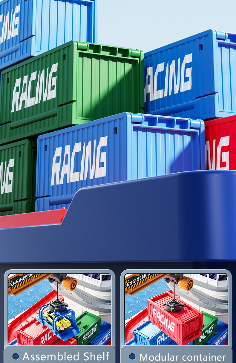 Brinquedo de Navio de Carga com Sons e Luzes, Conjunto de Brinquedos de ...