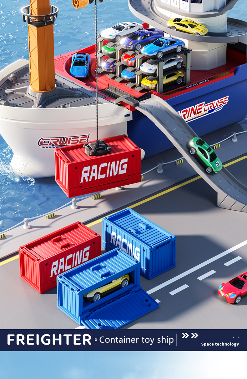 Brinquedo de Navio de Carga com Sons e Luzes, Conjunto de Brinquedos de ...