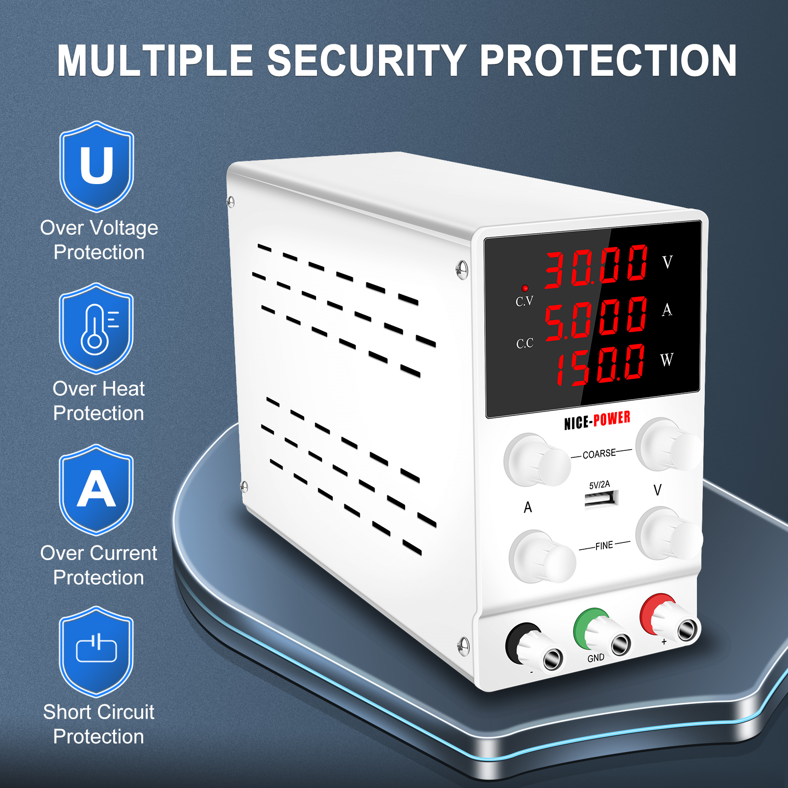 Fonte de Bancada NICE-POWER SPS305 30V 5A 150W Regulador de comutação ...