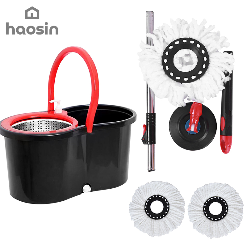 Mop Giratório Com Balde, Cabo de 140 cm + 2 Refis de Esfregão - Rodas e ...