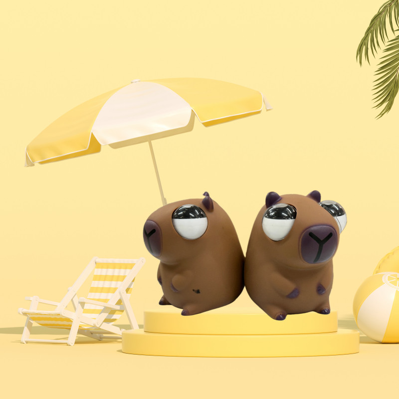 Dragão e Capivara de Brinquedo - Olhos Grandes e Estilo Cartoon ...