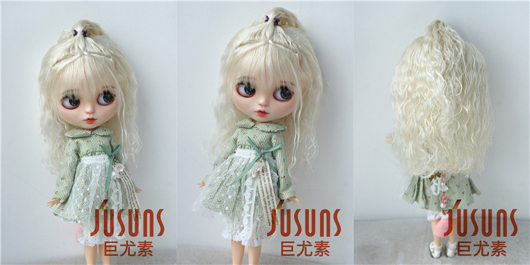 Blythe, 1/6, 1/3, 1/4, 1/8 BJD Boneca Peruca Penteado Mohair Rabo de ...