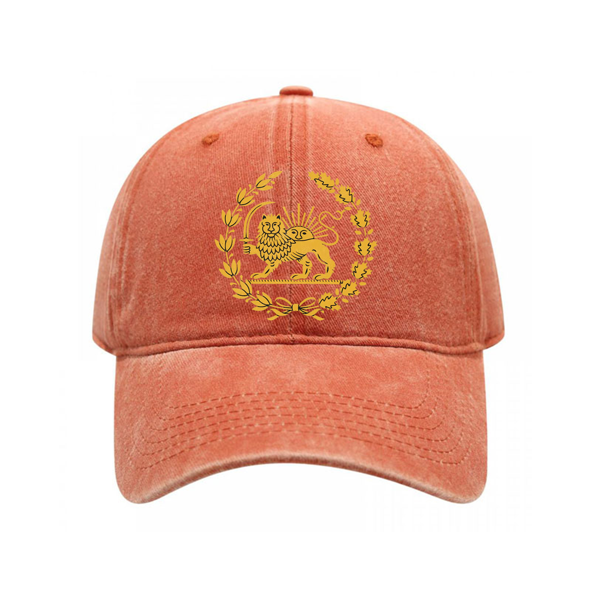 Persian Lion and Sun Badge Iranian Legal Fashion Men's Classic Washed ...