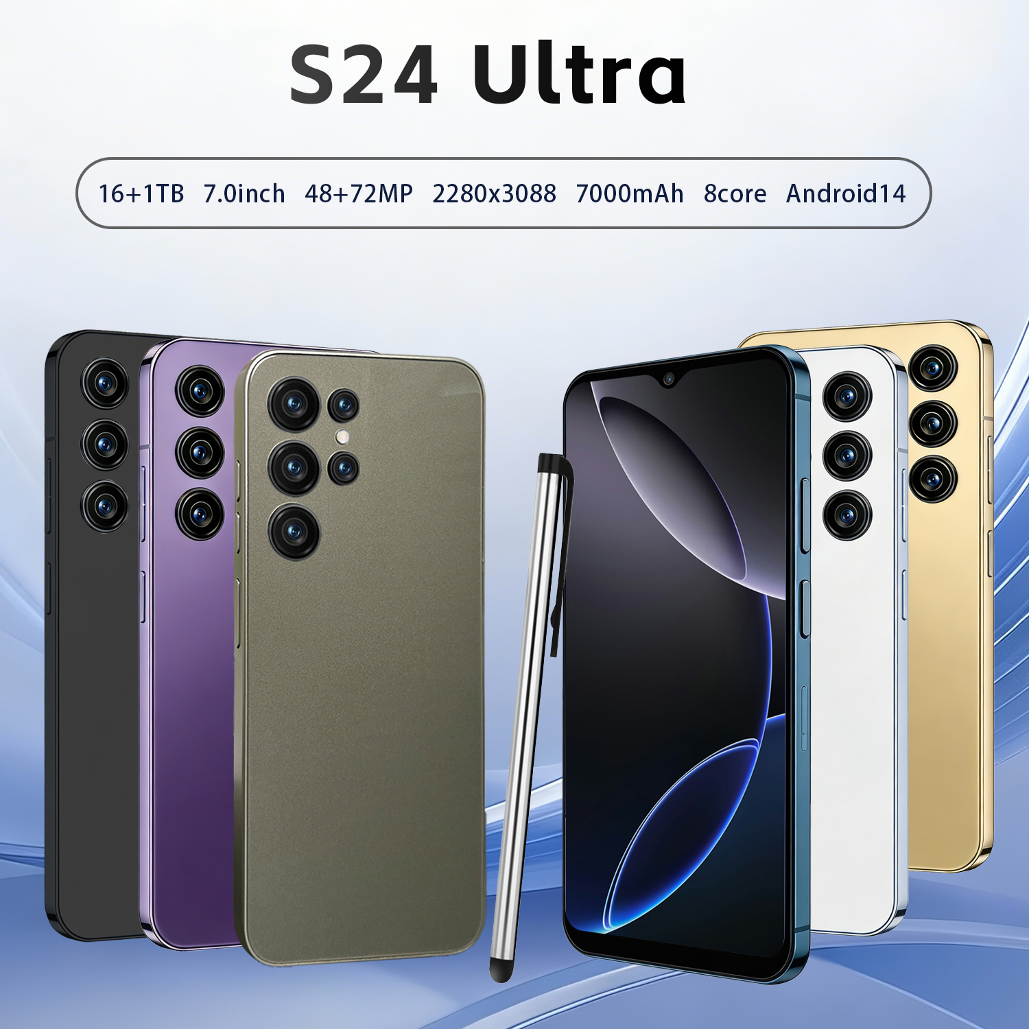Smart WiFi S24 Ultra Gaming Celular Original Corpo de Celular Android ...