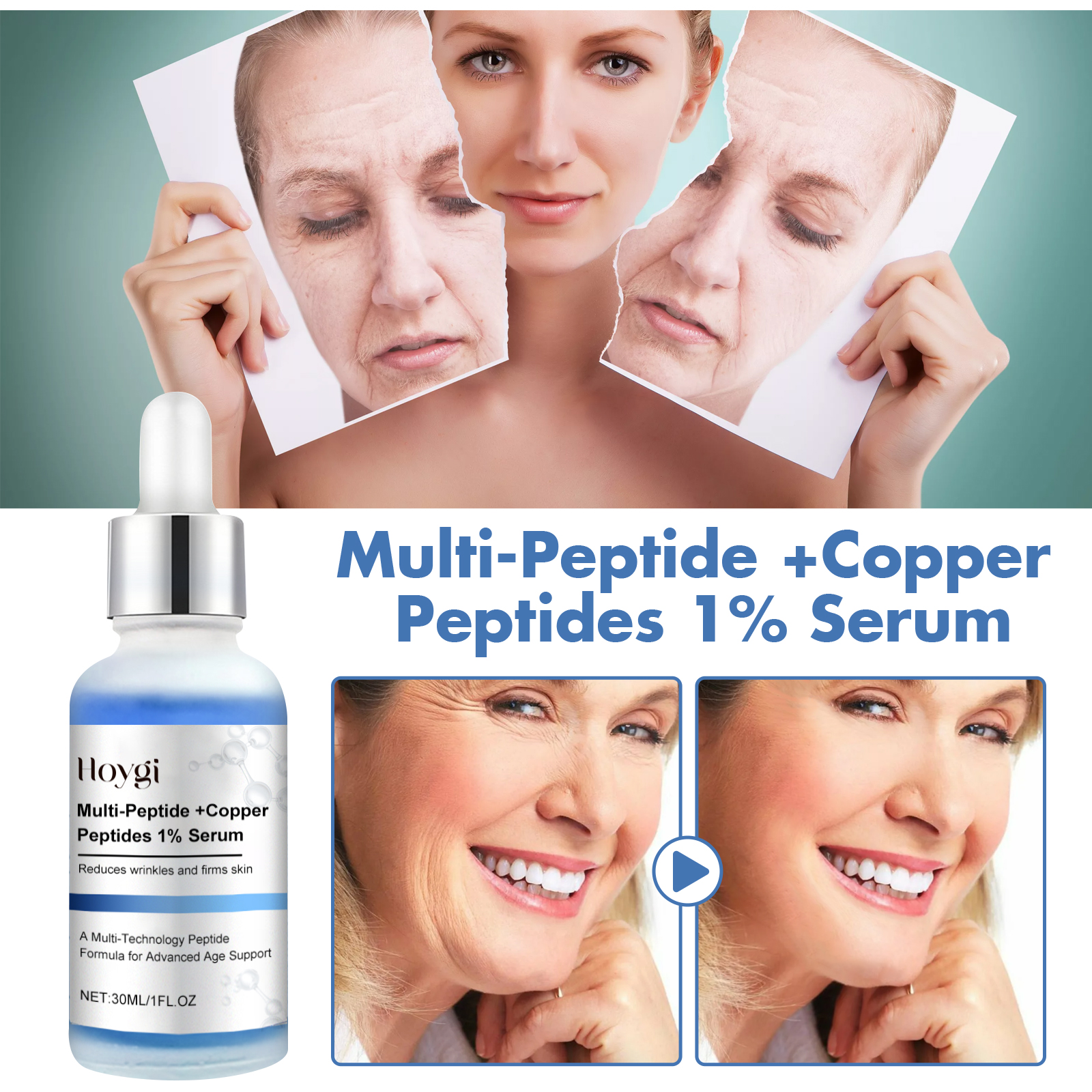 Peptídeo Essência Facial Soro Com Líquido Antienvelhecimento Reduzir ...