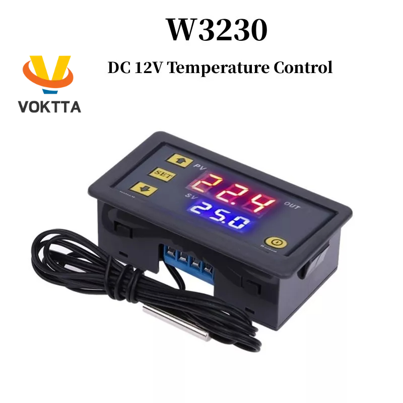 VOKTTA W3230 12V 24V AC110-220V Linha De Sondas 20A Termostato Digital ...