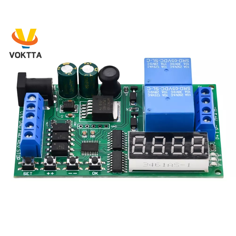 VOKTTA 5V 24V Motor Forward/Reverse Controller Tempo De Atraso Do Ciclos De Placa Controladora ...