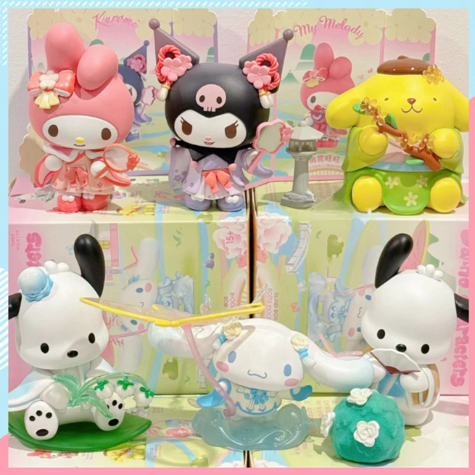 Sanrio Nova Rima Flor Recompensa Série Caixa Cega Melodia Kuromi Moda ...