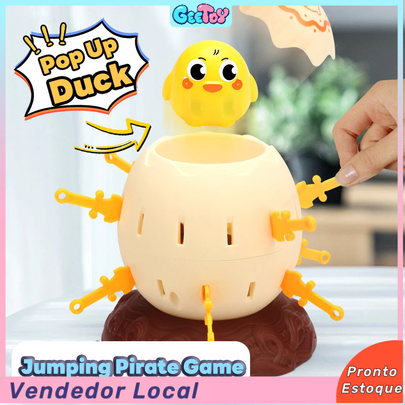 GeeToy Pop Up Pirata Balde Jogo Saltando Pato Pai-Filho Brinquedos ...