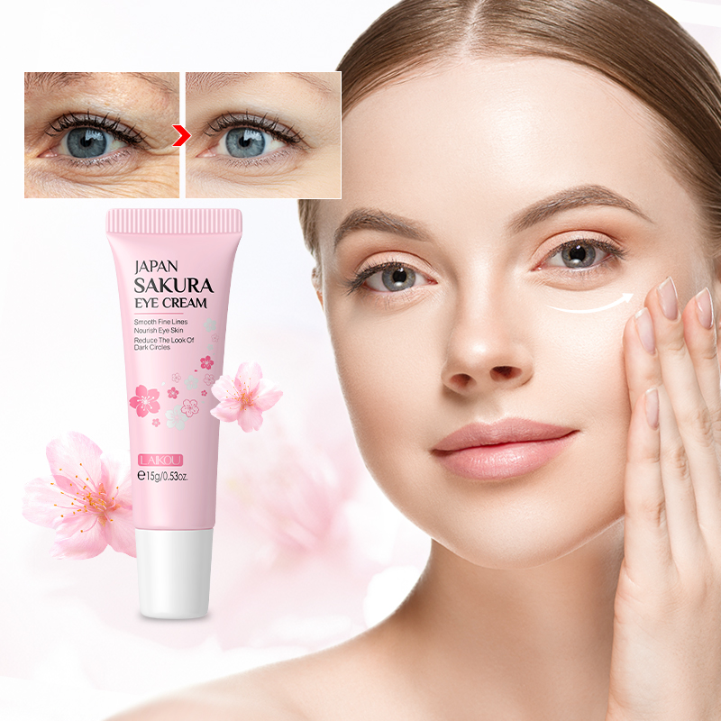 LAIKOU Sakura Eye Cream Anti-Rugas Remover Círculos Escuros Linhas ...