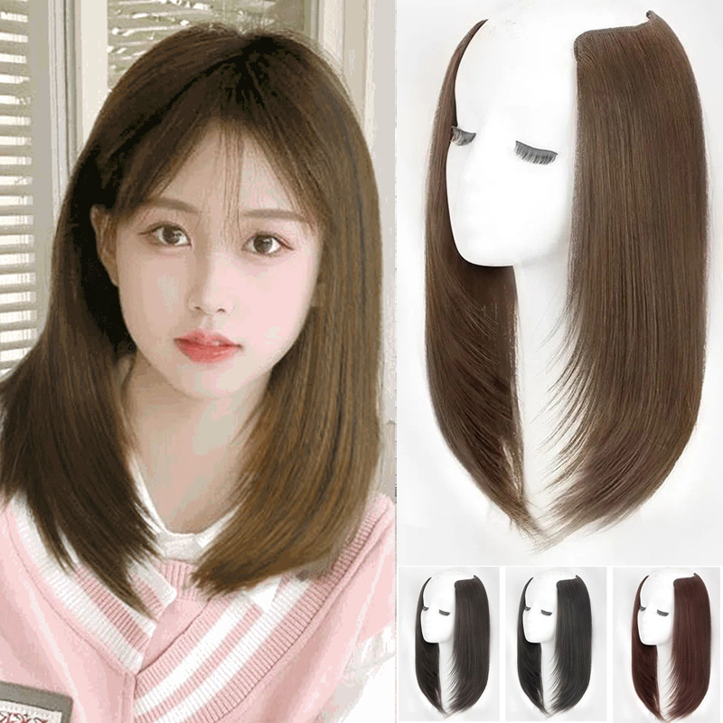 Clipe Sintético Na Extensão Do Cabelo 40cm Peruca Reta Curta Com 4 ...