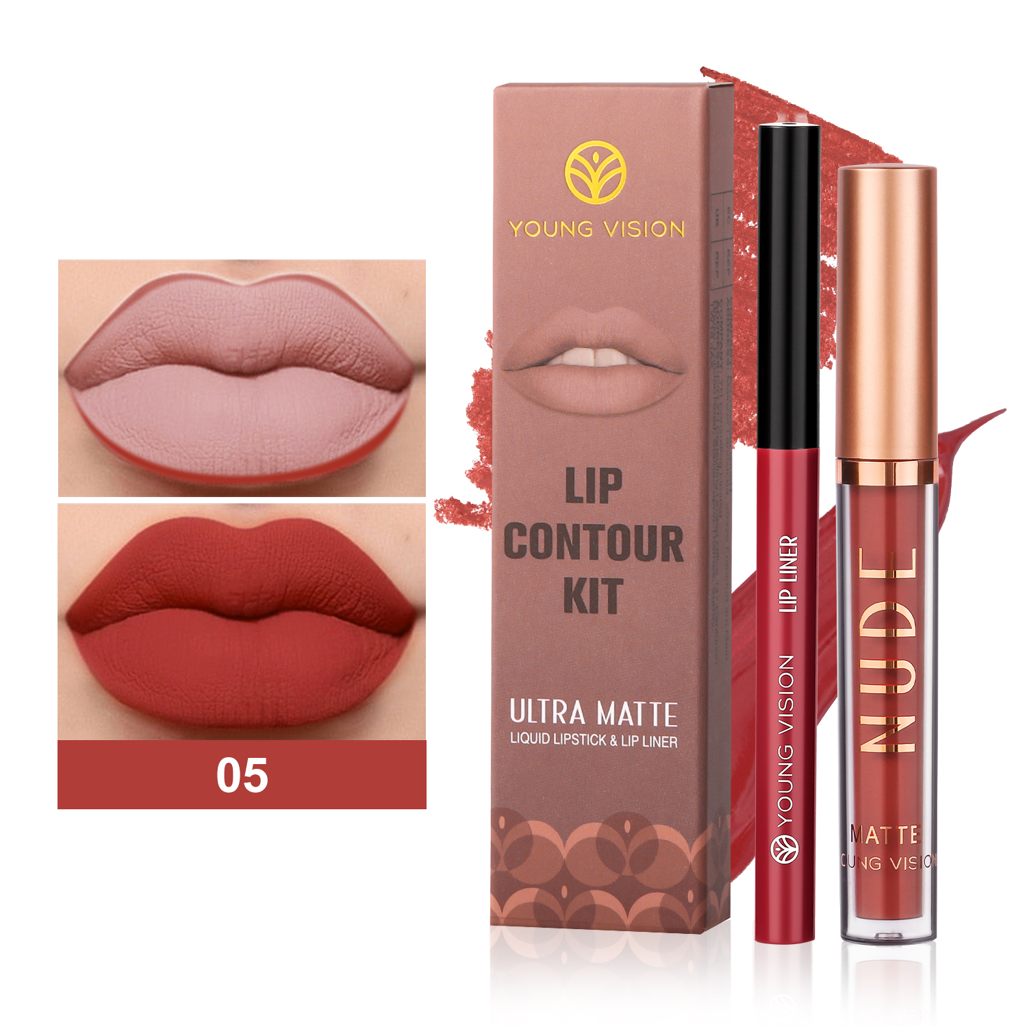 Forro labial para os lábios Conjunto de 2 peças de revestimento labial ...