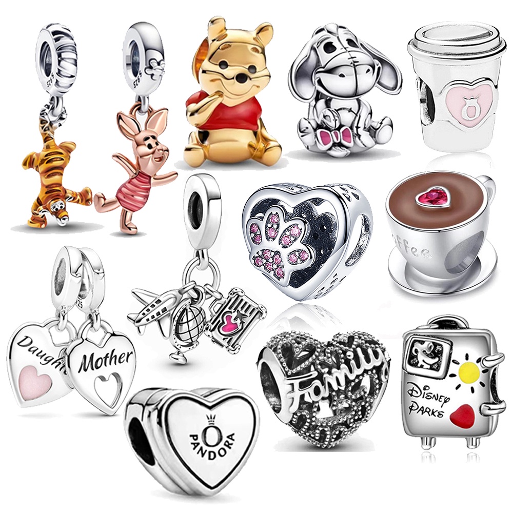 Berloque Pandora de Prata 925 Tigre Urso Winnie Disney Charme Amor ...