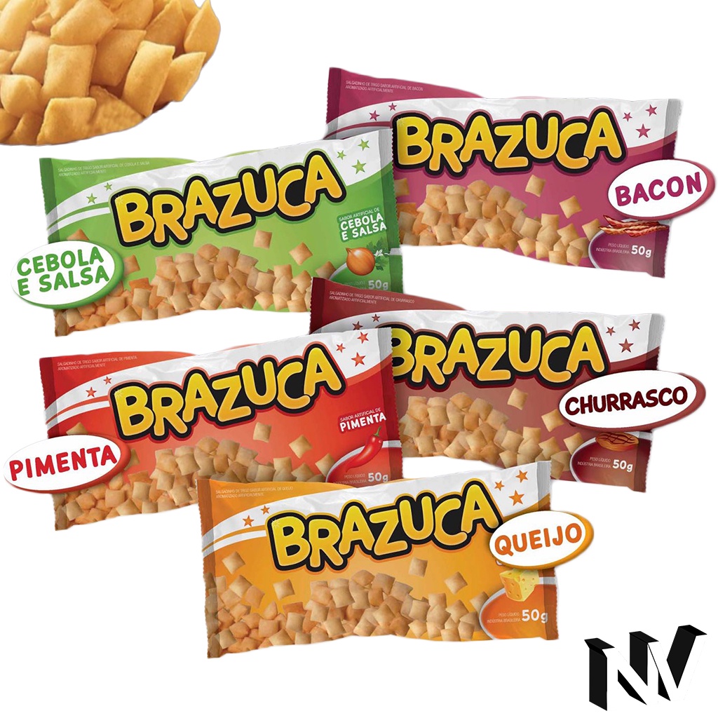 Biscoito Brazuca Torcida Salgadinho Sabores Lanche 50g | Shopee Brasil