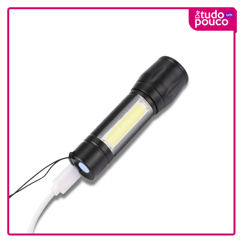 Mini Lanterna de Led Alta Iluminação Portátil Com 3 Modos de Luz ...