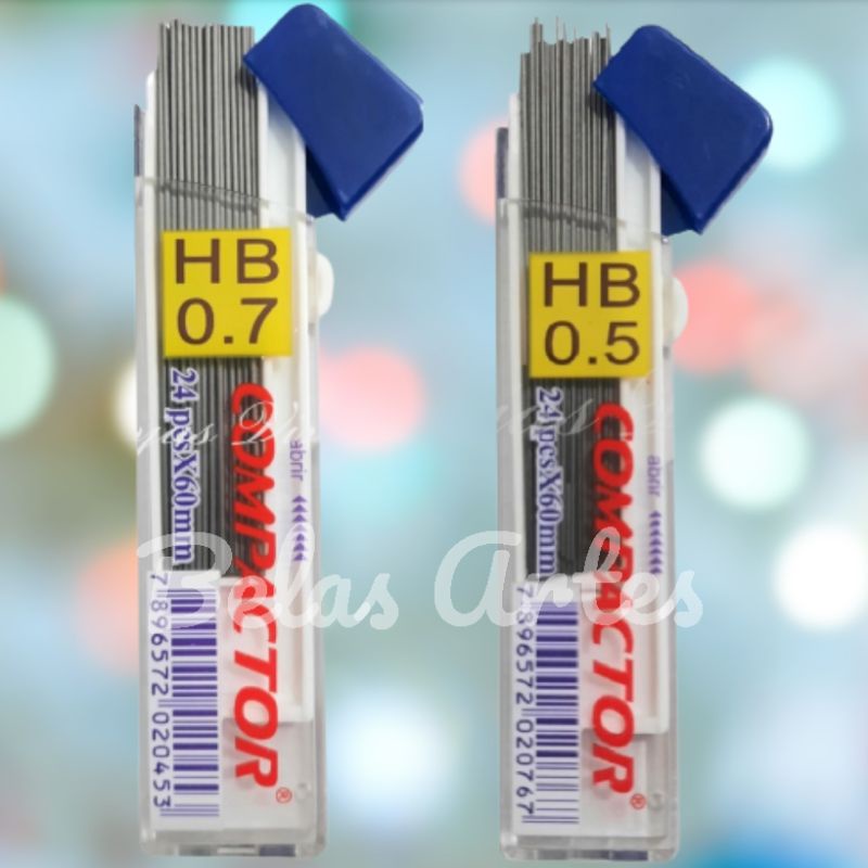 Grafite Lapiseira HB 05mm / 07mm - Compactor | Shopee Brasil