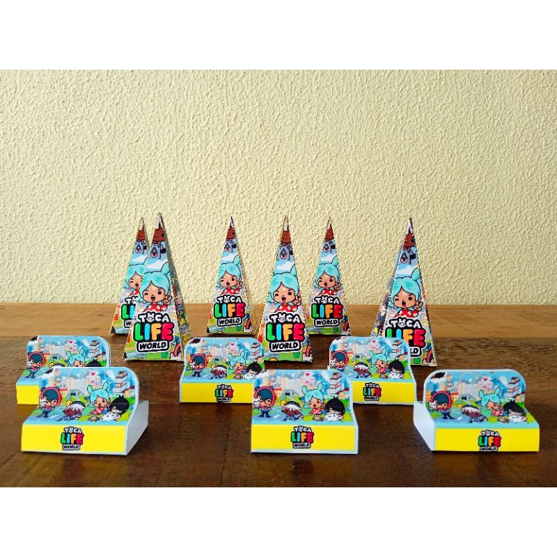 Kit Lembrancinhas Toca Life Caixa Cone e Porta Bis - 20 unidades ...