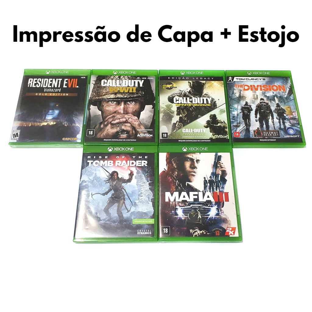Encarte capa com Estojo de Xbox One Impressão em Papel fotográfico para ...