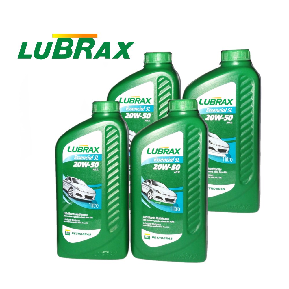 Kit Troca de Óleo Mineral Lubrax 20w50 API SL 4 Litros e Filtro Astra e Vectra 1.8 2.0 2.2 8v ...