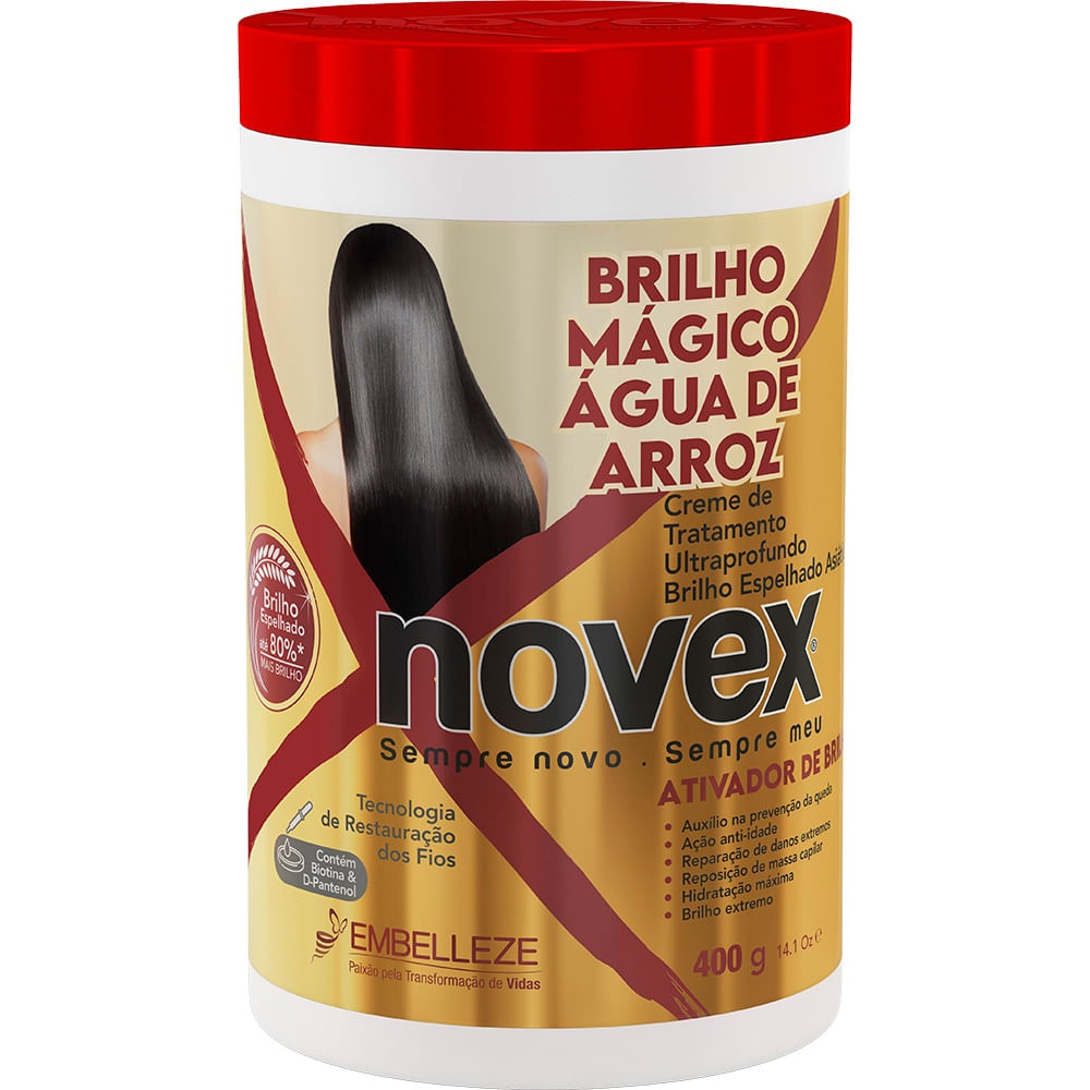 NOVEX AGUA DE ARROZ CR TRAT COND 400G | Shopee Brasil