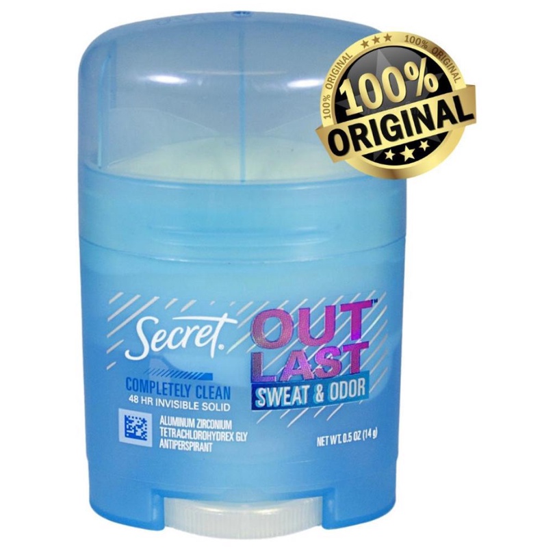 Desodorante Secret Outlast Sweat & Odor Clear 14g Mini (importado dos ... Desodorante Secret Outlast Sweat & Odor Clear 14g Mini (importado dos ...