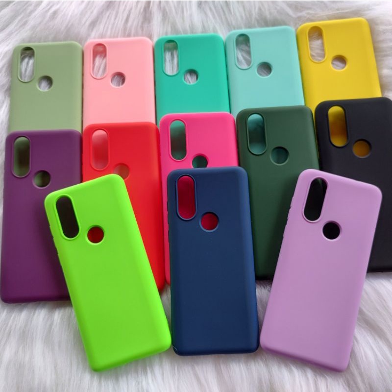 Capa Capinha Silicone Motorola Moto One Vision / One Action Aveludada Câmera Aberta | Shopee Brasil