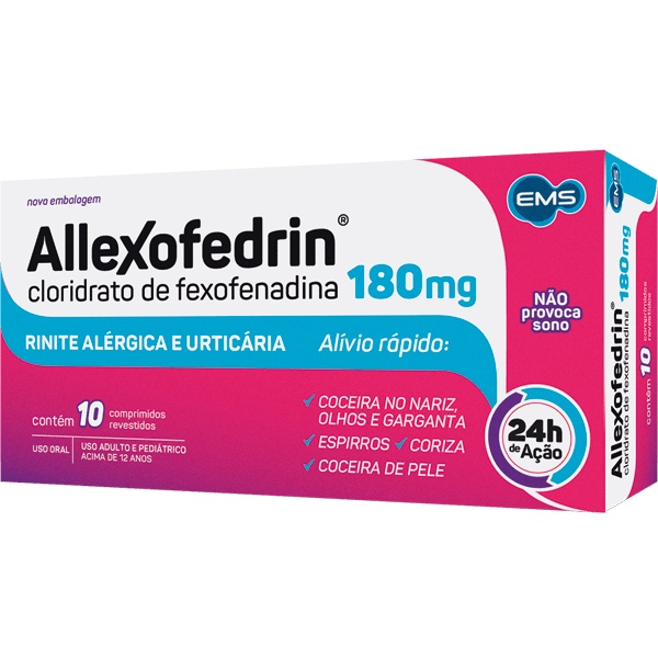 Allexofedrin 180mg Com 10 Comprimidos | Shopee Brasil