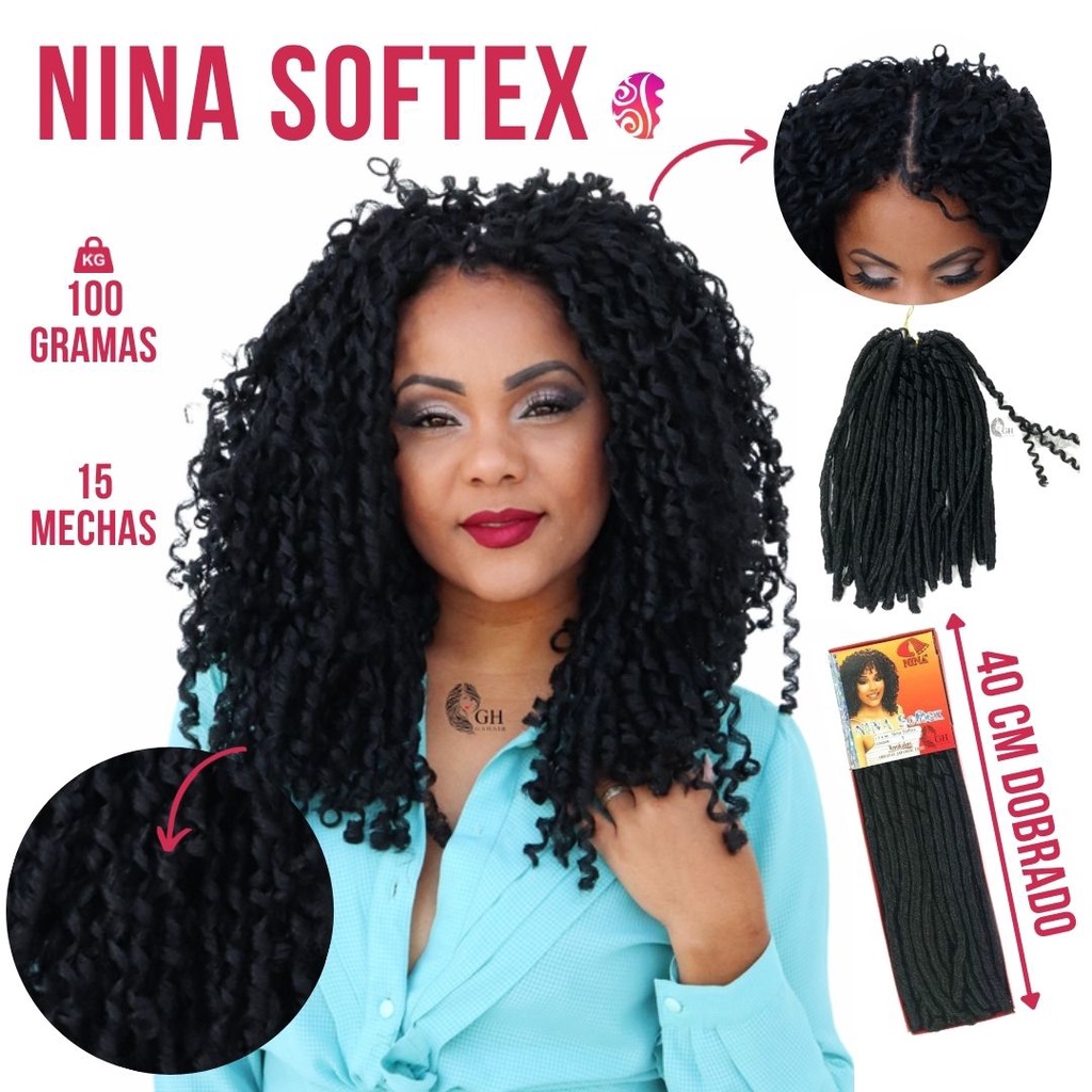 Cabelo Nina Softex Sintético Cacheado Para Mega Hair 100Gr - Diversas ...