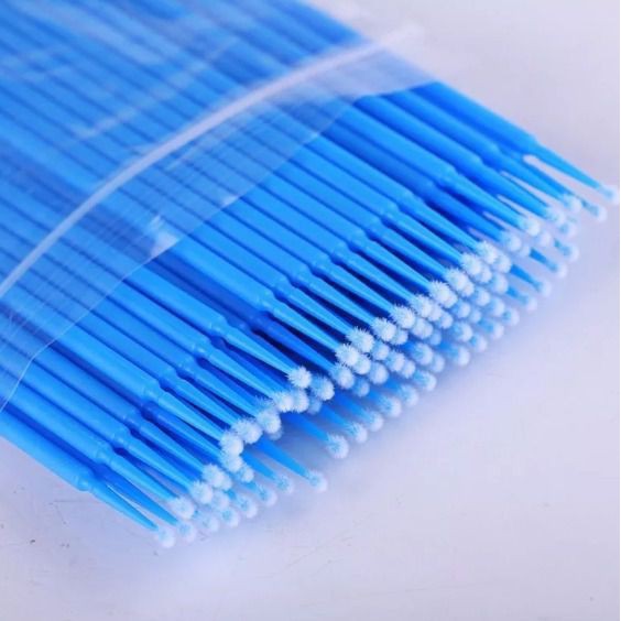Kit c/100 Microbrush Cotonete Alongamento Fio A Fio Cílios Barato | Shopee Brasil