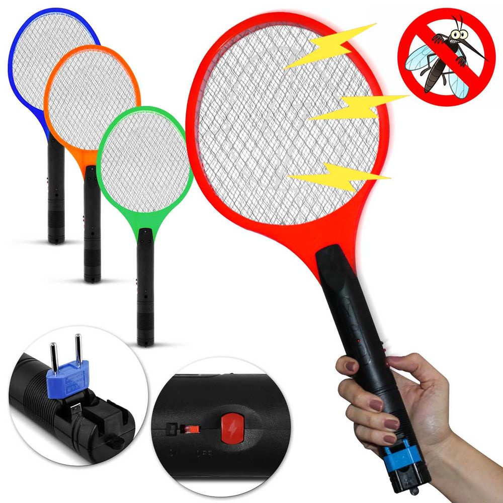 Raquete Elétrica Mata Mosquito Dengue Insetos Recarregável | Shopee Brasil