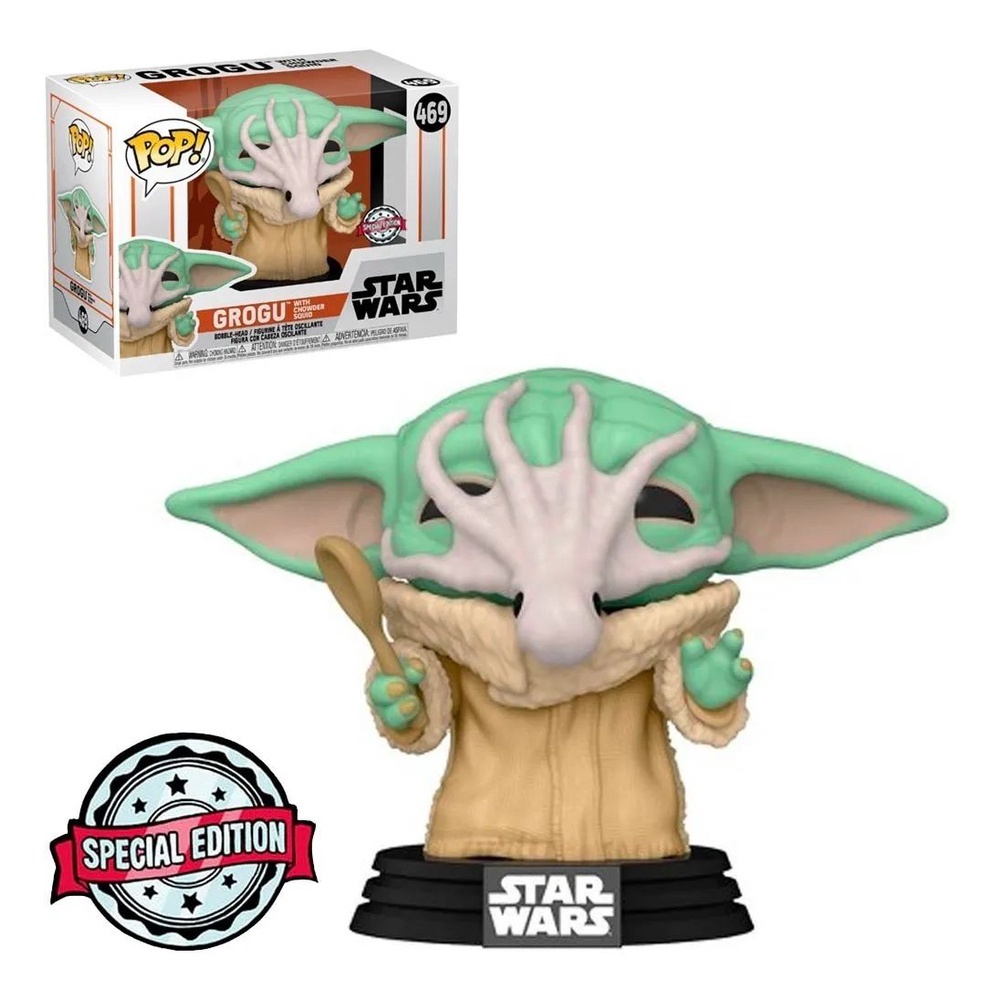 Funko POP 469 - Grogu with Chowder Squid | Shopee Brasil