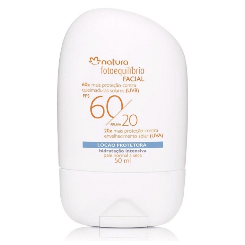 Protetor Solar Facial Natura Fotoequilíbrio FPS 60 Normal a Seca ...