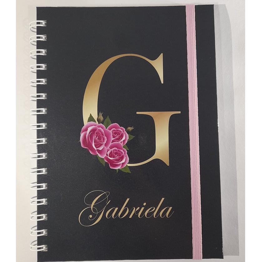 Caderno Personalizado Letras Iniciais na Capa | Shopee Brasil