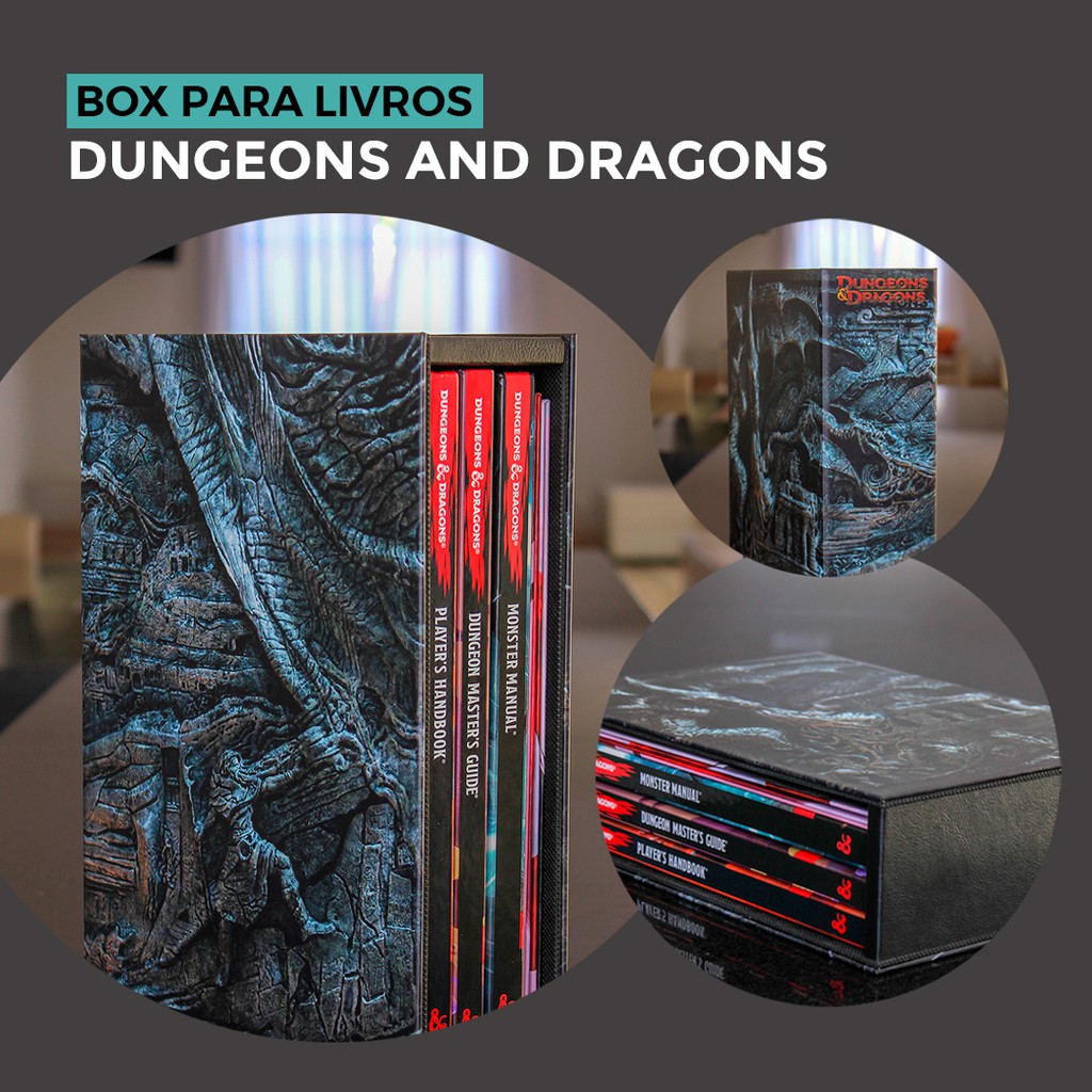 Dungeons and Dragons - Box para livros | Jogos de RPG - DnD | D&D | Shopee Brasil