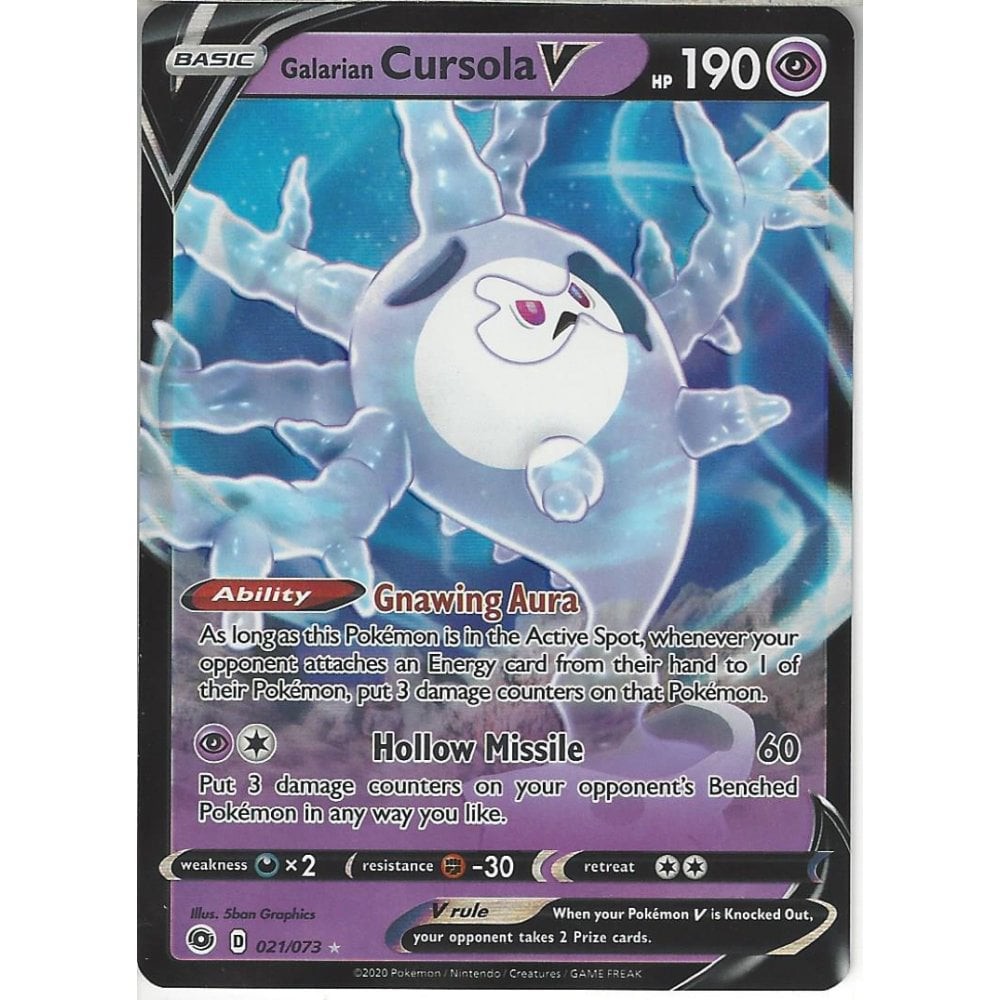 Pokemon Galarian Cursola V Sword & Shield Champion's Path | Shopee Brasil