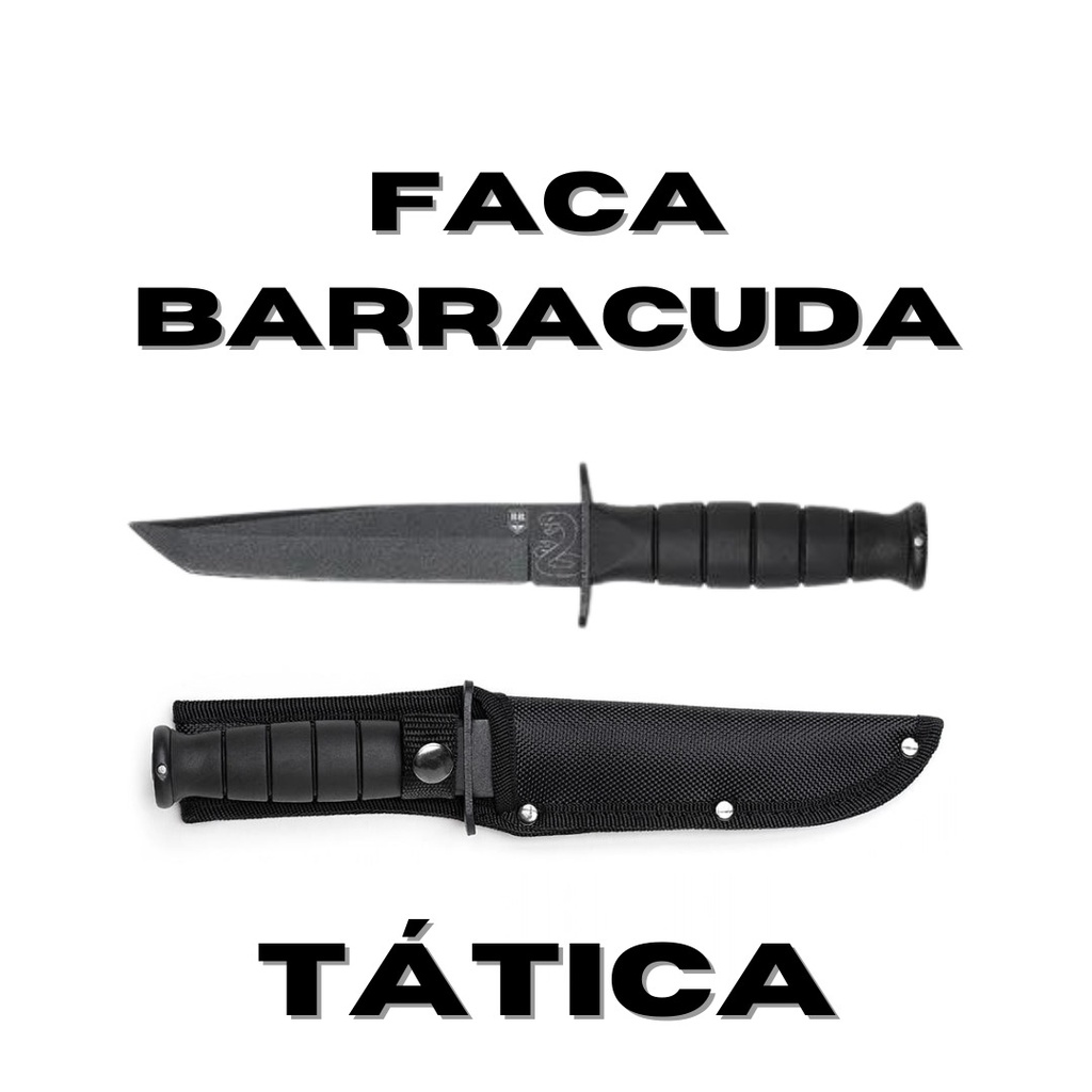Faca Tática Invictus Brforce Barracuda Full Tang Aço Bainha | Shopee Brasil