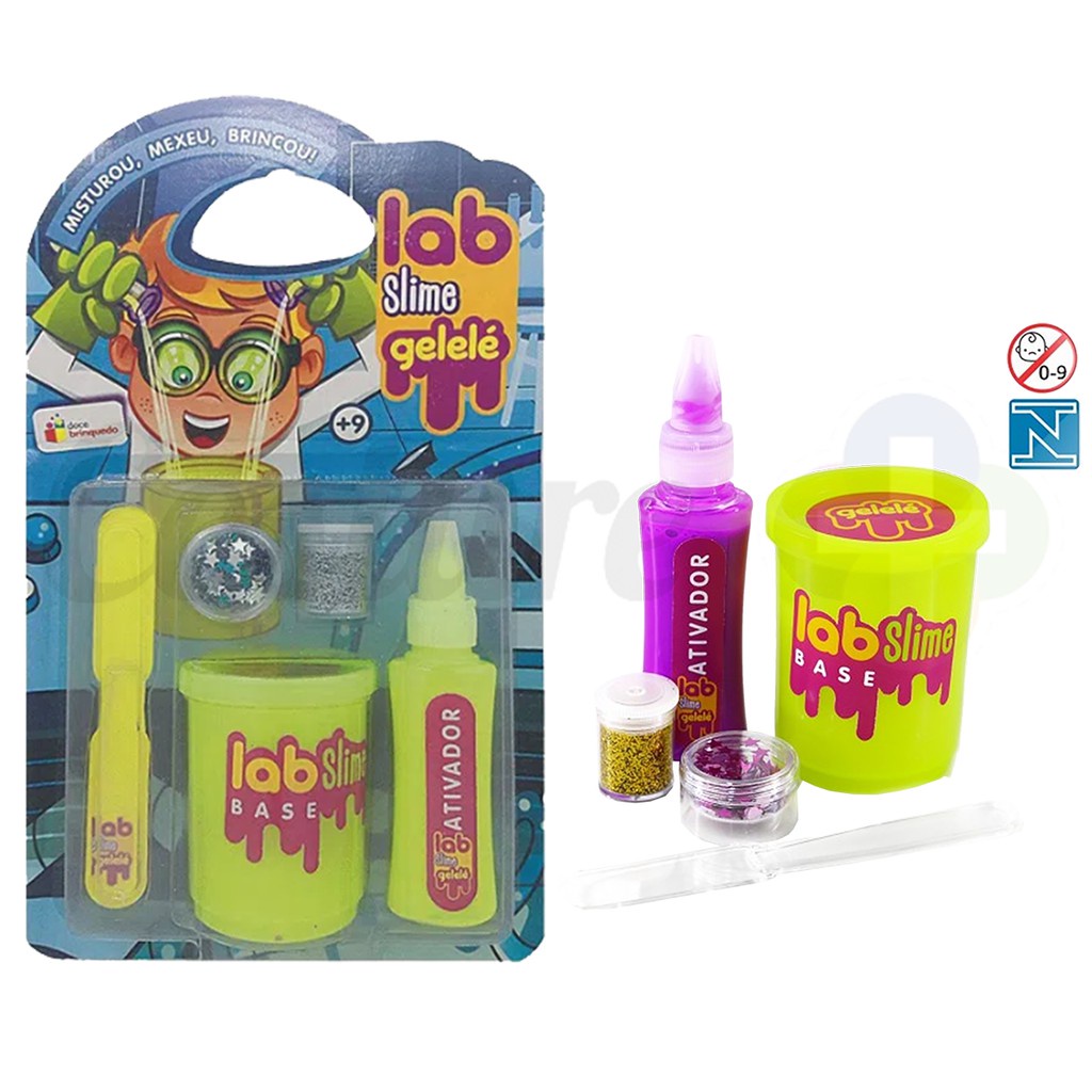 Brinquedo Fábrica De Slime Ativador Glitter Colorido Kit Lab Slime ...