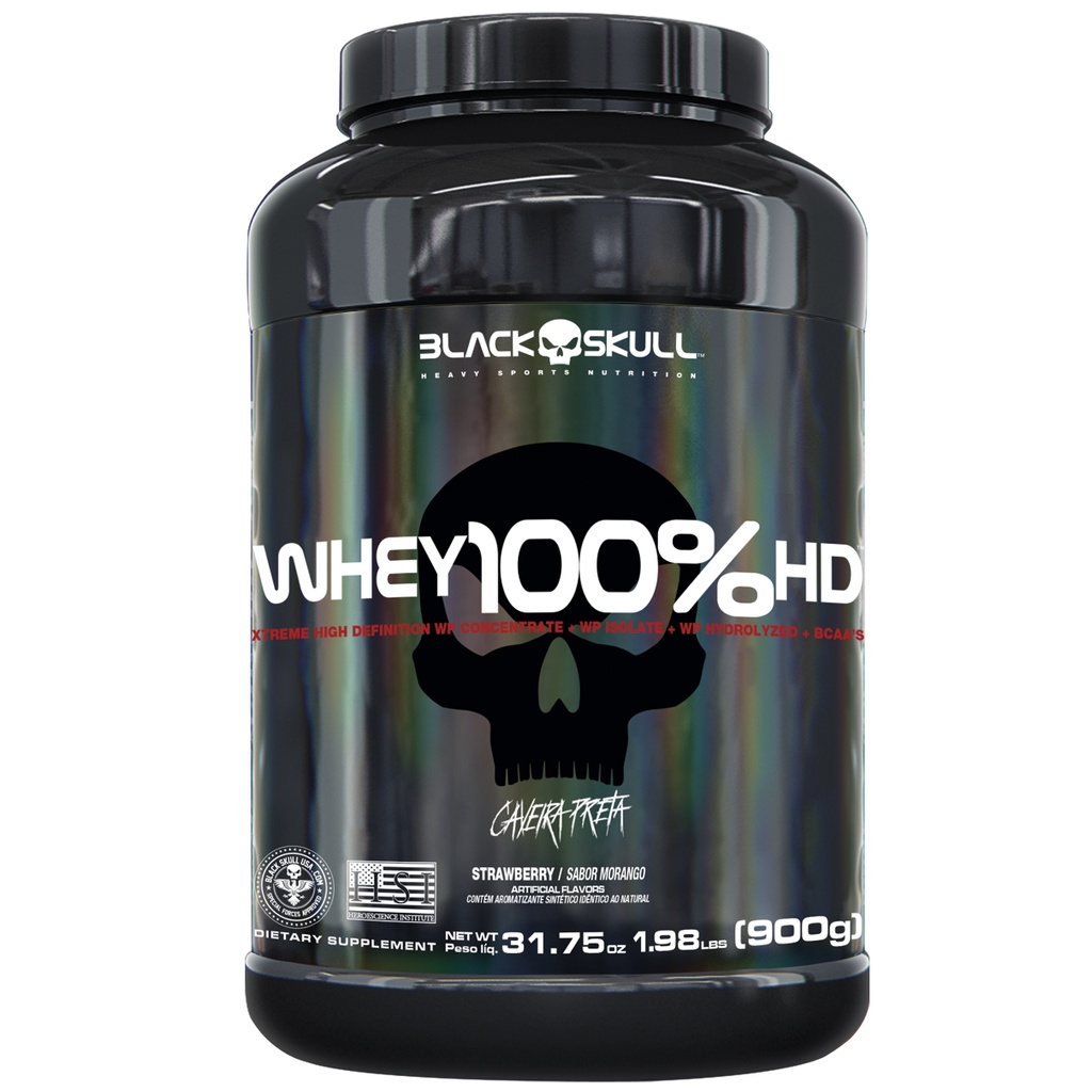 Whey 100% HD Cookies Cream Pote 900G - Black Skull | Shopee Brasil