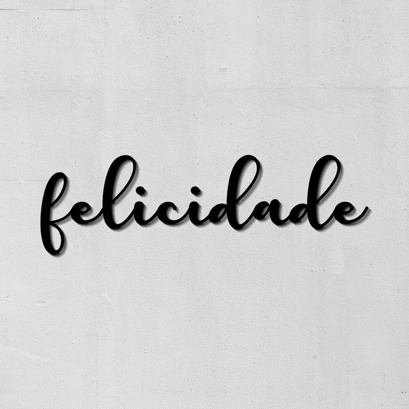 Letreiro Felicidade Letra Mdf frase e palavras decor 3mm | Shopee Brasil