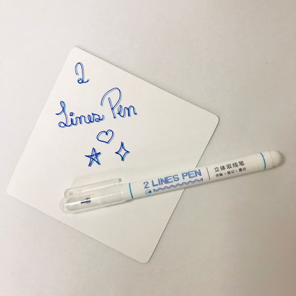 Caneta 2 Lines Pen (1 Unidade) | Shopee Brasil