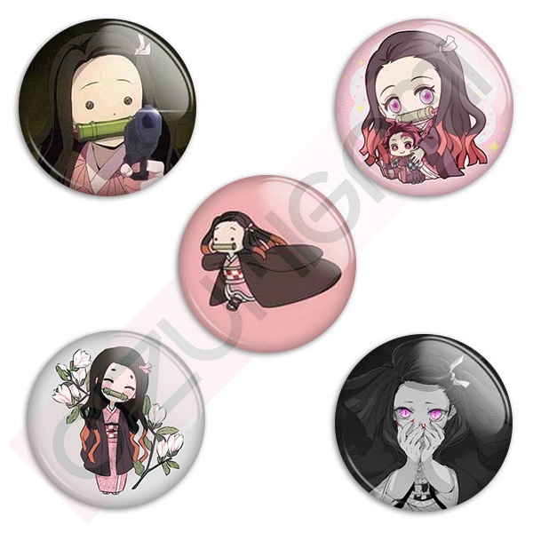 Bottons - Buttons - Botons - Demon Slayer - Modelo Nezuko - Tam: 4,5cm ...