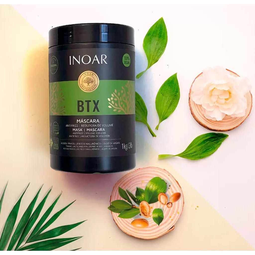 Inoar BTX Botox Máscara Redutor de Volume Antifrizz 1Kg | Shopee Brasil