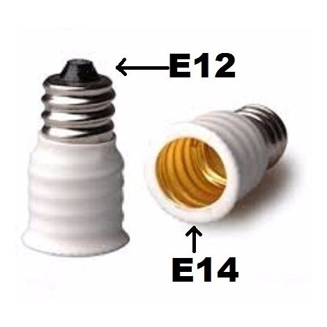 Adaptador Rosca E12 Para E14 1 Lote Com 5 Unidades Branca | Shopee Brasil