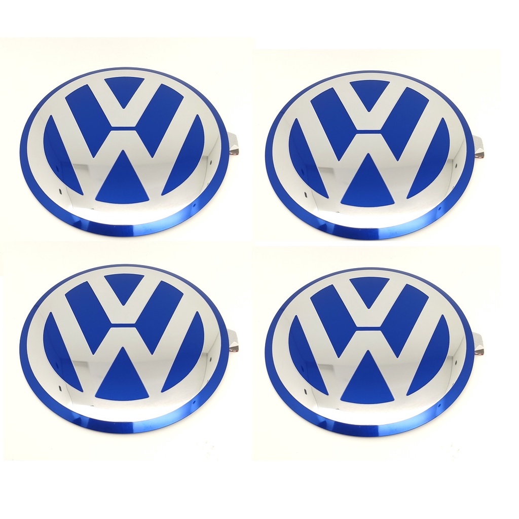 Jogo 4 Emblema Logo Adesivo Centro Roda Vw Volkswagen 90mm | Shopee Brasil