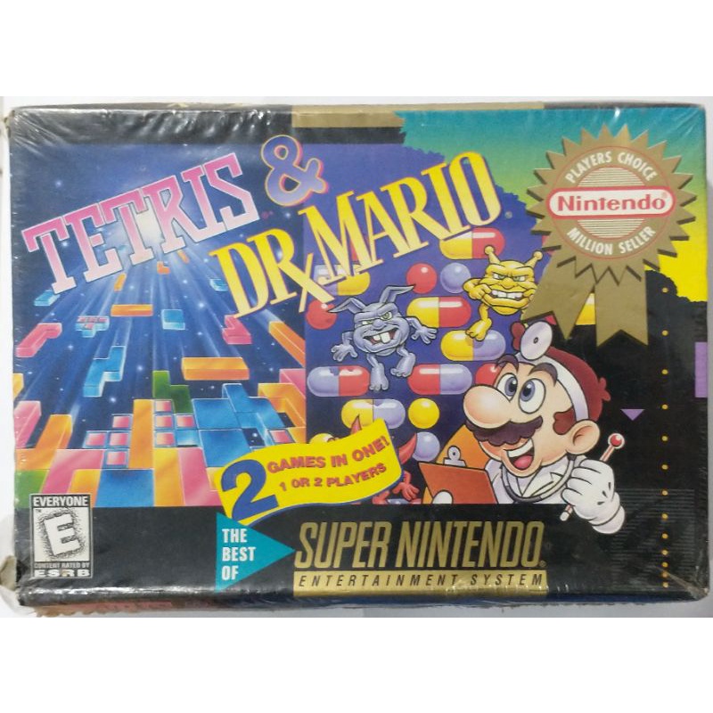 Tetris & Dr Mario - Super Nintendo Original Lacrado | Shopee Brasil